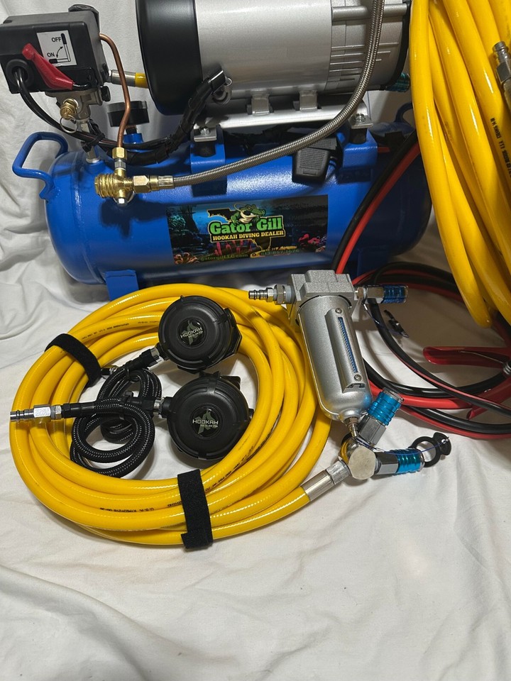 Hookah Dive 12-volt Pro series 2 diver Package Aluminum air tank w/125 ...
