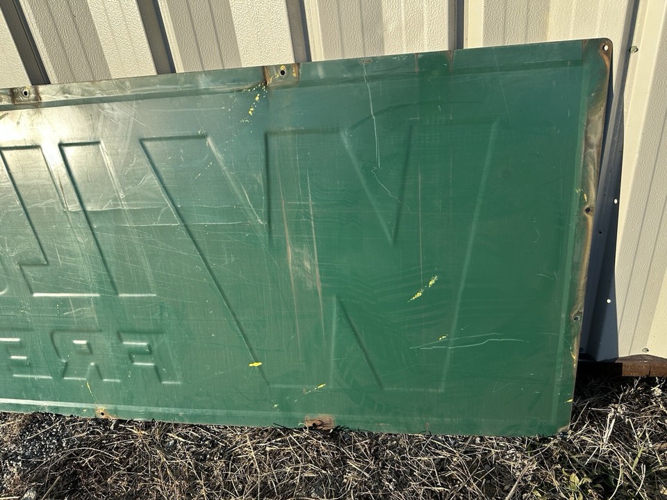 Vintage Large 8’ Wilson Freight Trucking Embossed Metal Sign Gas Oil ...