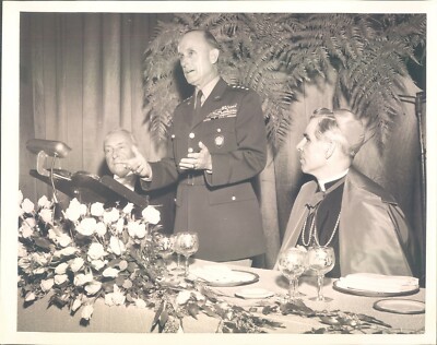 GA82 '53 Original Photo GENERAL ALFRED GRUENTHER IN SPEECH Smith ...