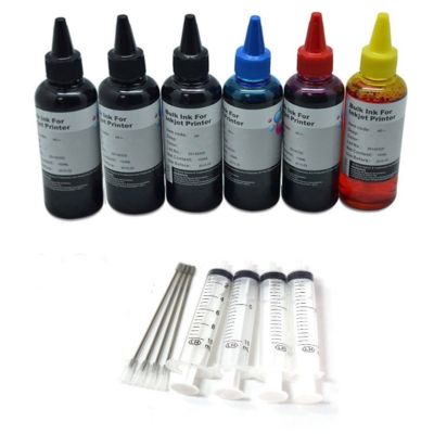 4 Color Bulk Ink Refill Kit for Canon Inkjet Printer Cartridges 600 ml ...