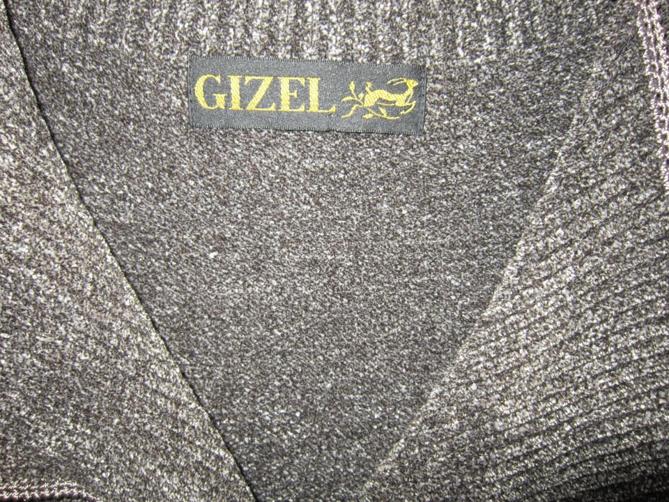 Gizel M L Knit Cardigan Sweater Chenille Button Down Faux Pocket Bows ...