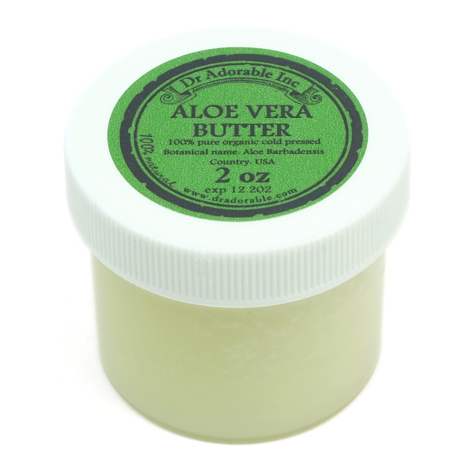 RAW ALOE VERA BUTTER ORGANIC COLD PRESSED PURE 2 OZ 4 OZ 8 OZ 12 OZ-12 ...