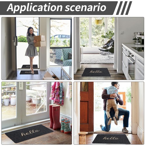 Door Mat Polyester Absorb Water Porch Entry Rugs Indoor Outdoor ...