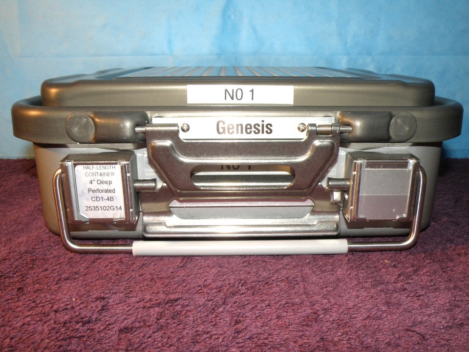 Genesis CD1-4B Sterilization Container 12x11x4, with filter holders and ...