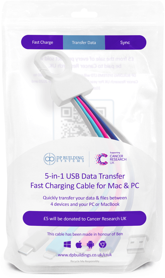 Multi USB Fast Charge Cable 4-in-1 | Universal & Durable Support Cancer ...