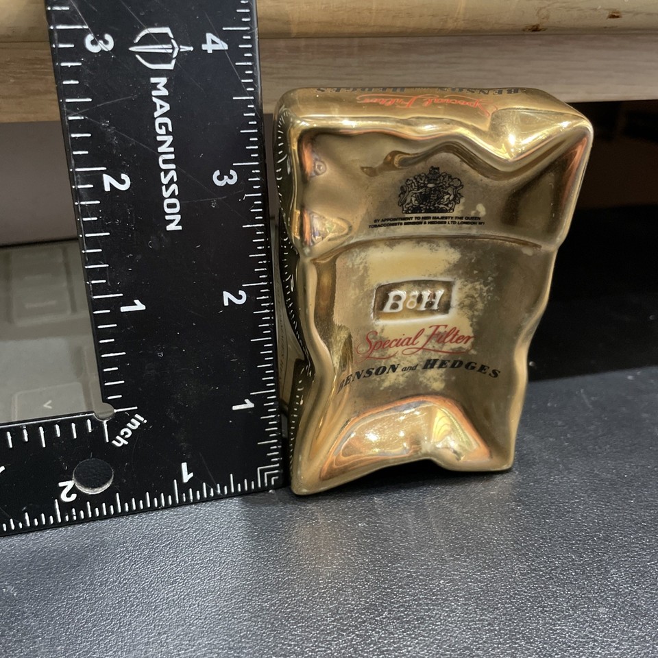 Rare Benson & Hedges Ashtray Gold Crushed Packet HCW Prompots Iconic ...