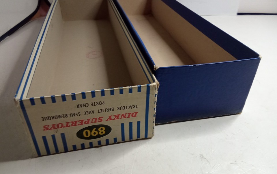 DINKY TOYS ANCIEN 1/43 #890 BERLIET PORTE CHAR BON ETAT EN BOITE USAGEE ...