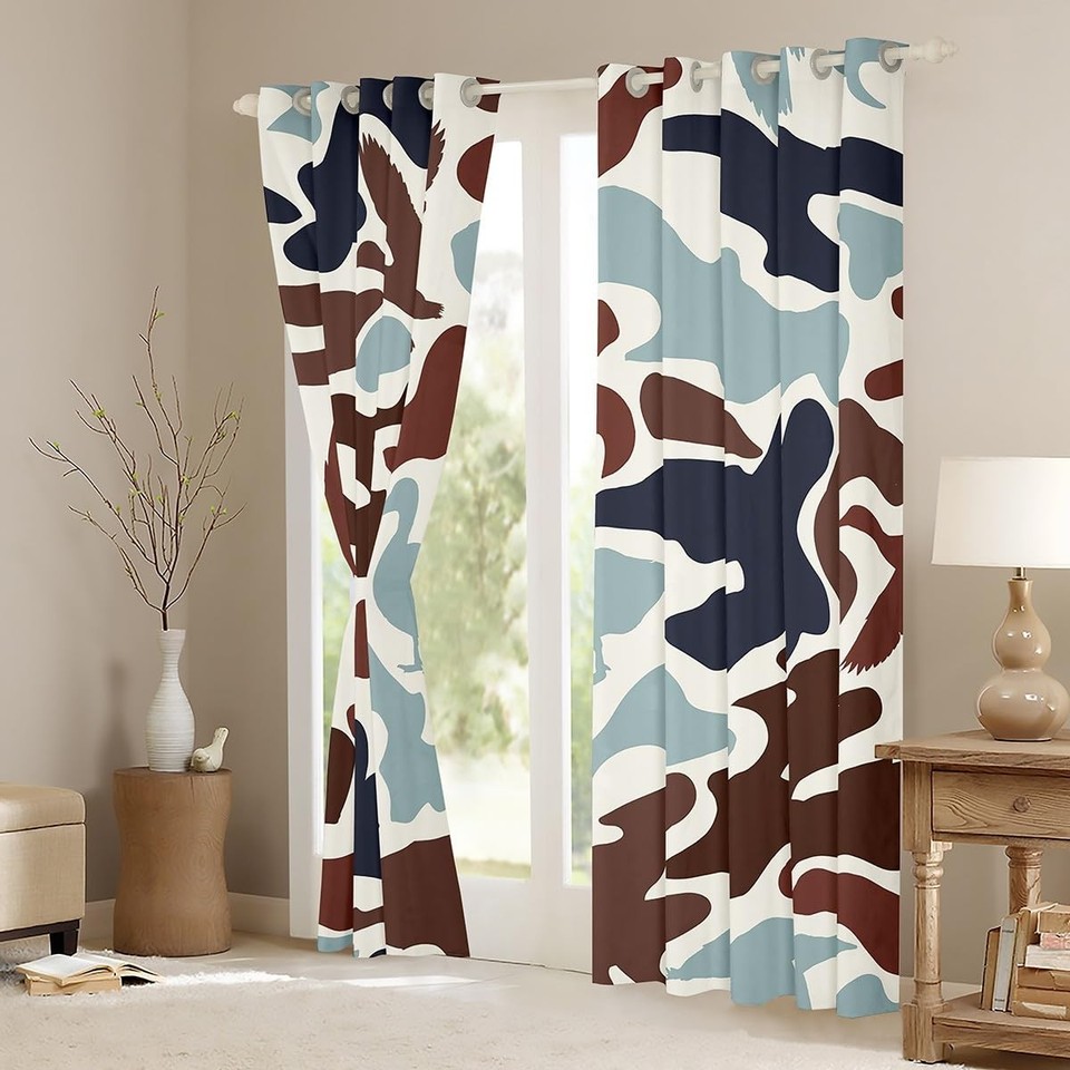 Mallard Duck Window Curtains for Bedroom 42W X 90L,2 Panels for Boys ...