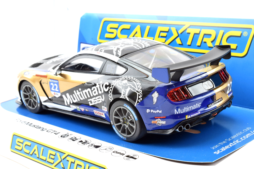 Scalextric "Multimatic DSSV" Ford Mustang GT4 DPR W/ Lights 1/32 Slot ...