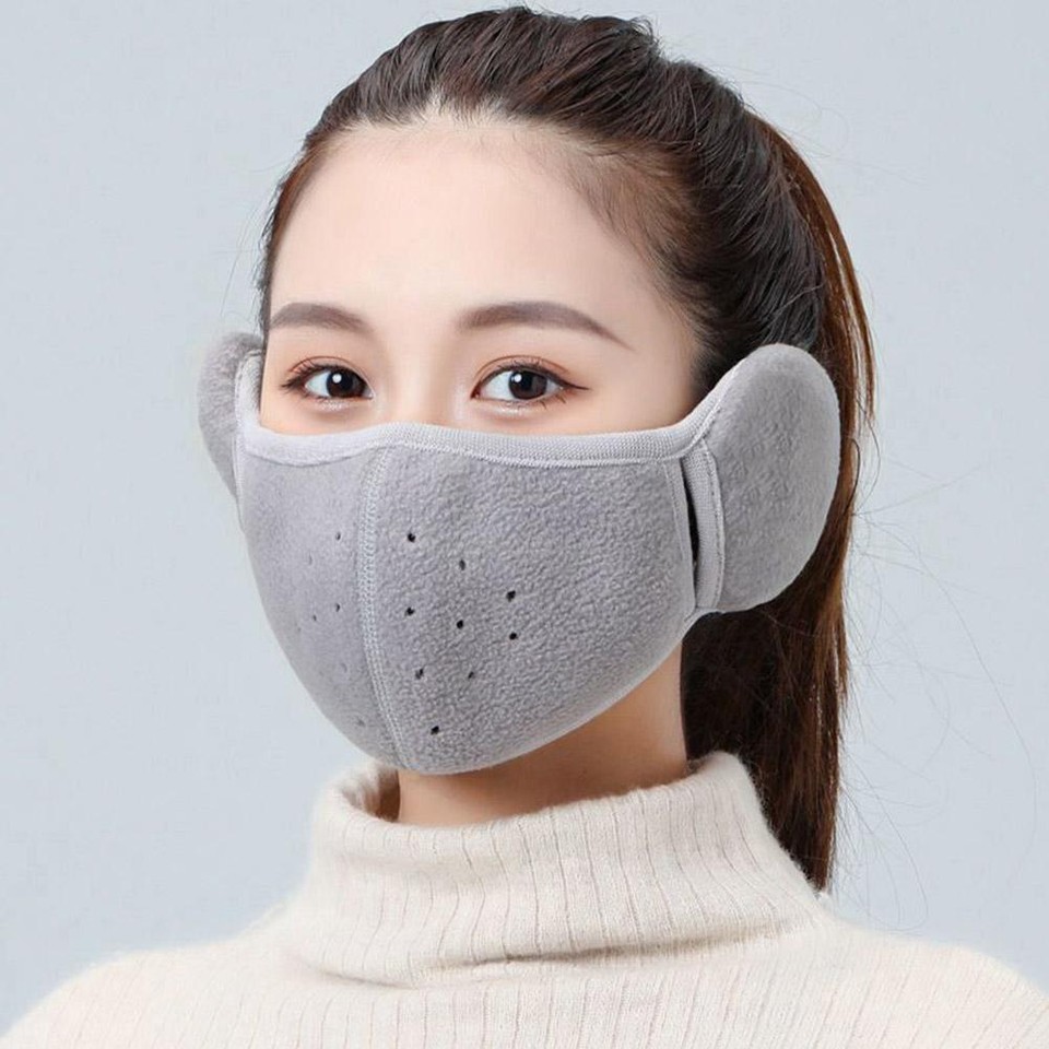 Face Covering with Ear Warmers Windproof Bandana Earmuffs Warm Mask ...