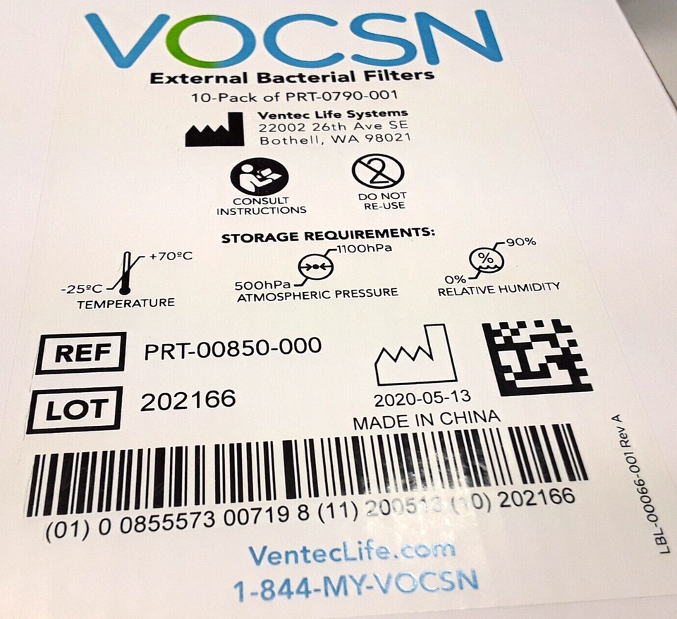 PRT-00850-000 - VOCSN - EXTERNAL BACTERIAL FILTERS - 10-PACK - NEW | eBay