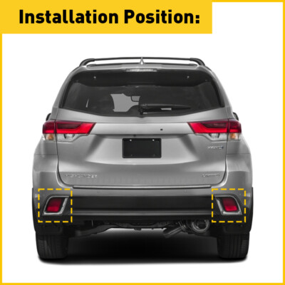 Replacement For 2014-2019 Toyota Highlander Rear Bumper Reflector fog ...