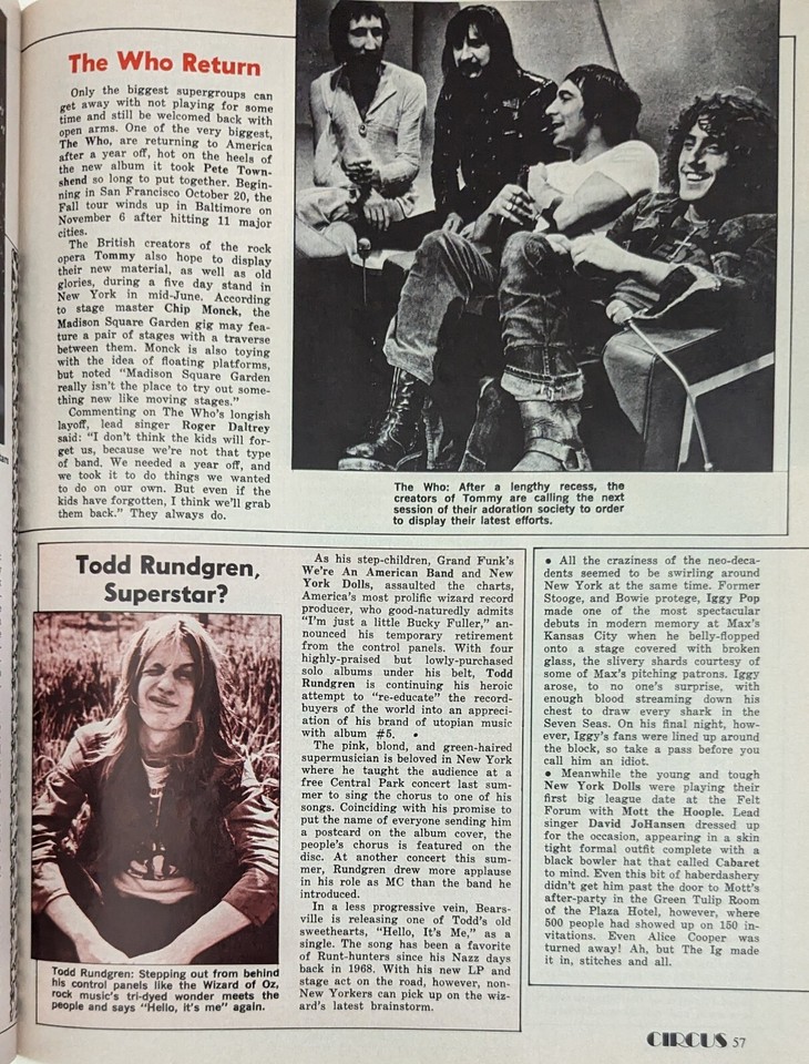 Circus Magazine November 1973 Uriah Heep, America, Clapton, Stones, Led ...