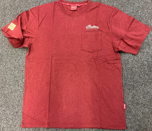 Indian Motorcycle Men's Short Sleeve Red Pocket T-Shirt L | eBay UK