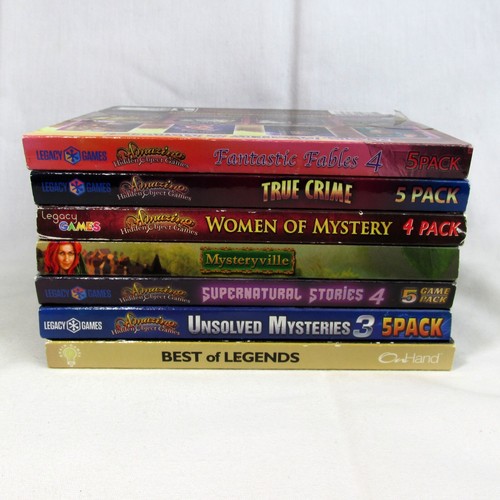 Lot of (7) PC Hidden Amazing Object Games Bundle Legends Mysteryville ...