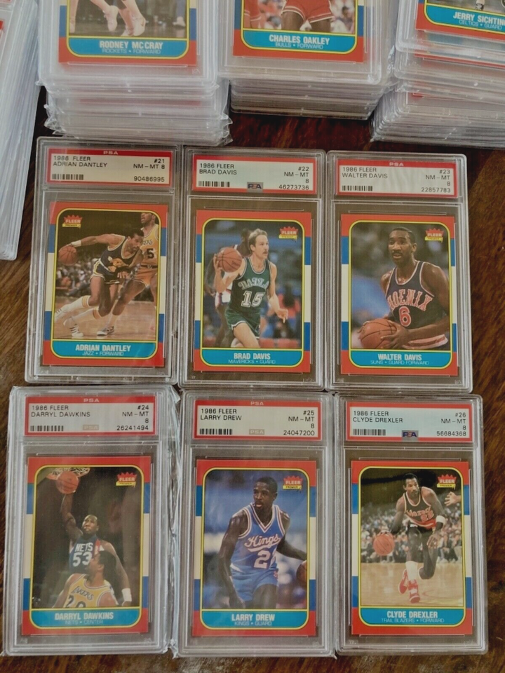 1986 FLEER PSA NEAR COMPLETE SET 131/132 - ALL GRADED PSA 8 -NQ- NO ...