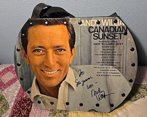 ANDY WILLIAMS SINGER CANADIAN SUNSET AUTOGRAPHED ALBUM PURSE RARE | eBay
