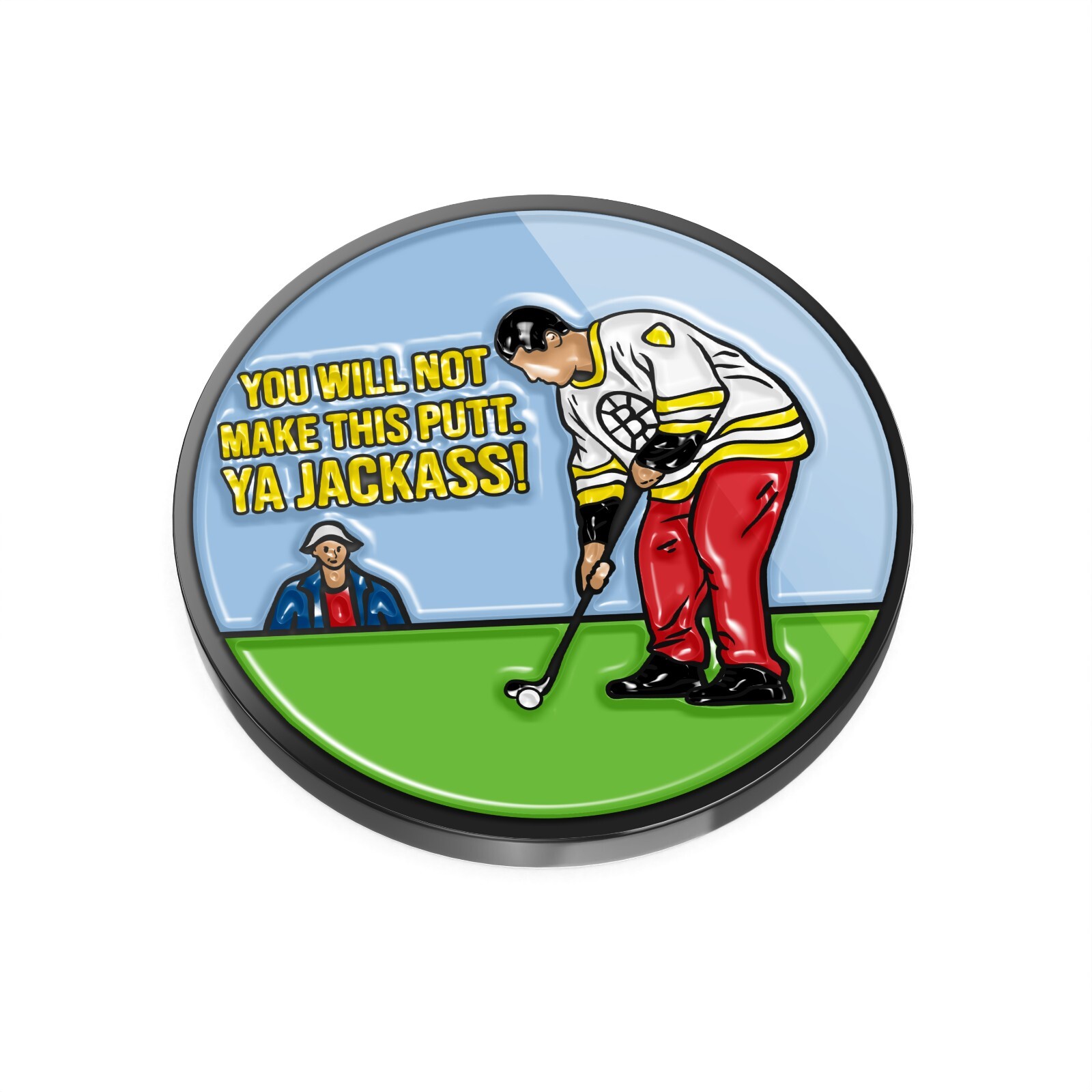 Funny Golf Ball Marker with Magnetic Hat Clip, Ya Jackass, Gilmore Golf gift | eBay