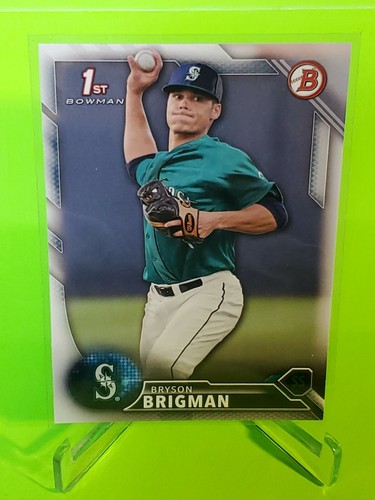 2016 Bowman Draft Silver Bryson Brigman #BD-105 Seattle Mariners 1st ...