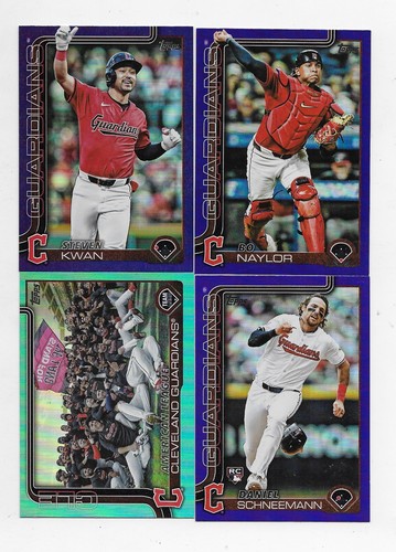 2025 Topps Series 2 CLEVELAND GUARDIANS PARALLEL CARDS LOT OF 4! | eBay