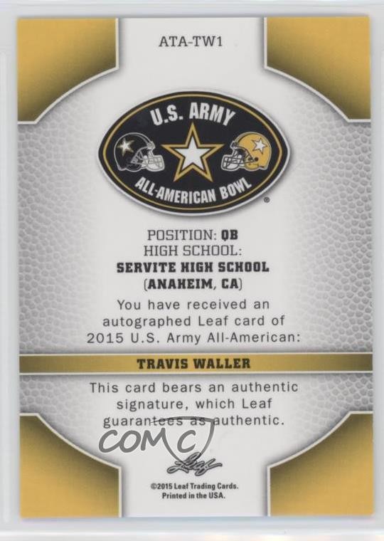 2015 Leaf US Army All-American Bowl Metal Tour Travis Johnson Waller ...