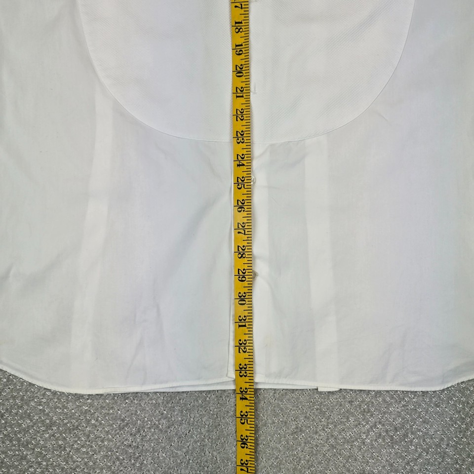 BLANCO NERO White Cotton Tuxedo Shirt Lay Down Collar Double Cuff Men ...