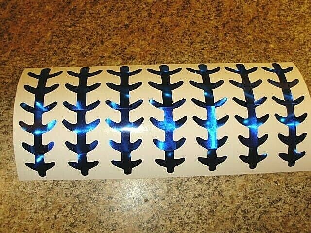 "MONEY" 3D LENS FL BLUE Ladderback 3", 4", 5", 6",7" Die Cut Fishing ...