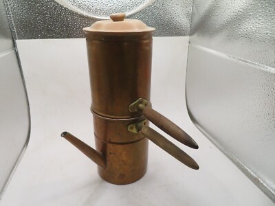 Vintage Antique 10 " Flip Pot Coffee Expresso Stove Top Copper PORTUGAL ...