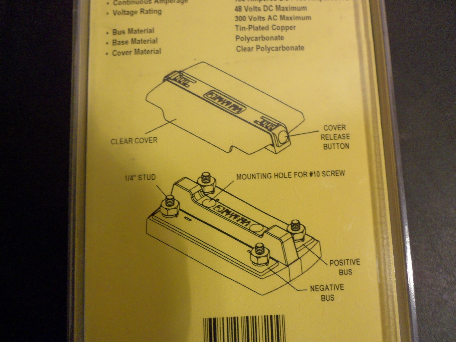 Blue Sea 2720 DualBus Plus 150A BusBar 1/4"-20 Stud Marine Boat | eBay