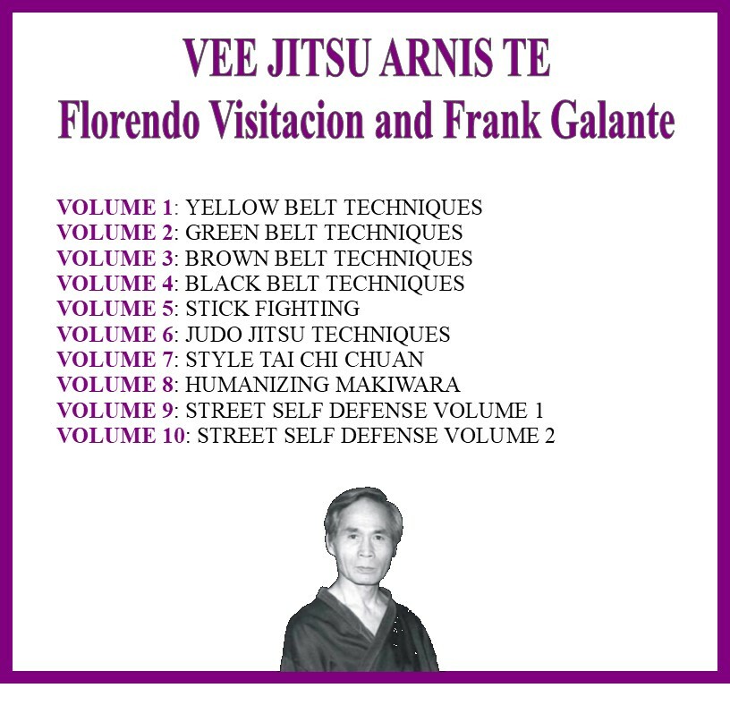 VEE JITSU ARNIS TE (10) DVD Set stick fighting belt techniques tai chi ...