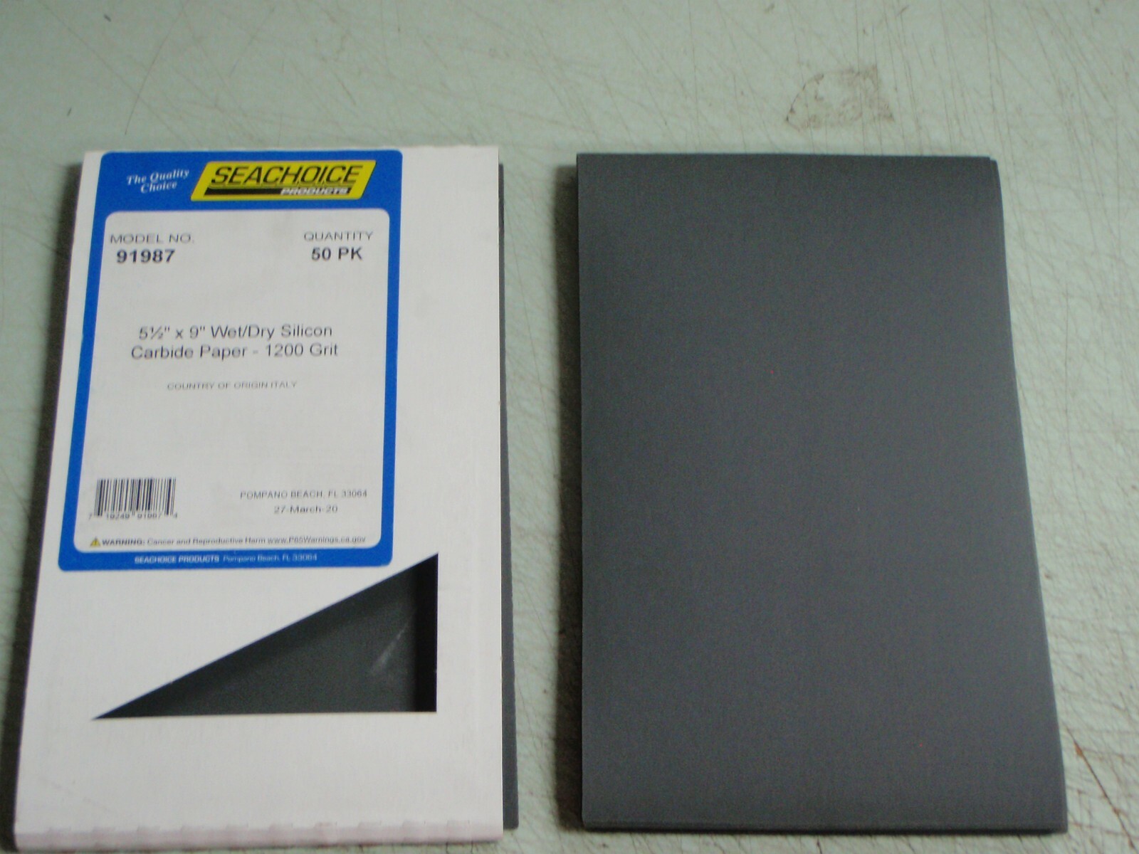 sand paper wet dry 1200 grade size 5-1/2x9" 91987 pac of 50 sheets ...