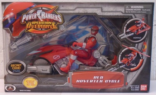 Power Rangers Operation Overdrive Red Hovertek Cycle Red Ranger Bandai ...