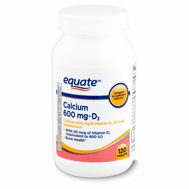 Equate Calcium 600 mg + D3 Tablets- 120 Ct | eBay
