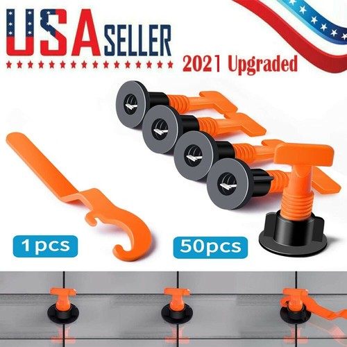 50Pcs Useful Reusable Tile Leveling Positioning System Leveler T-lock ...