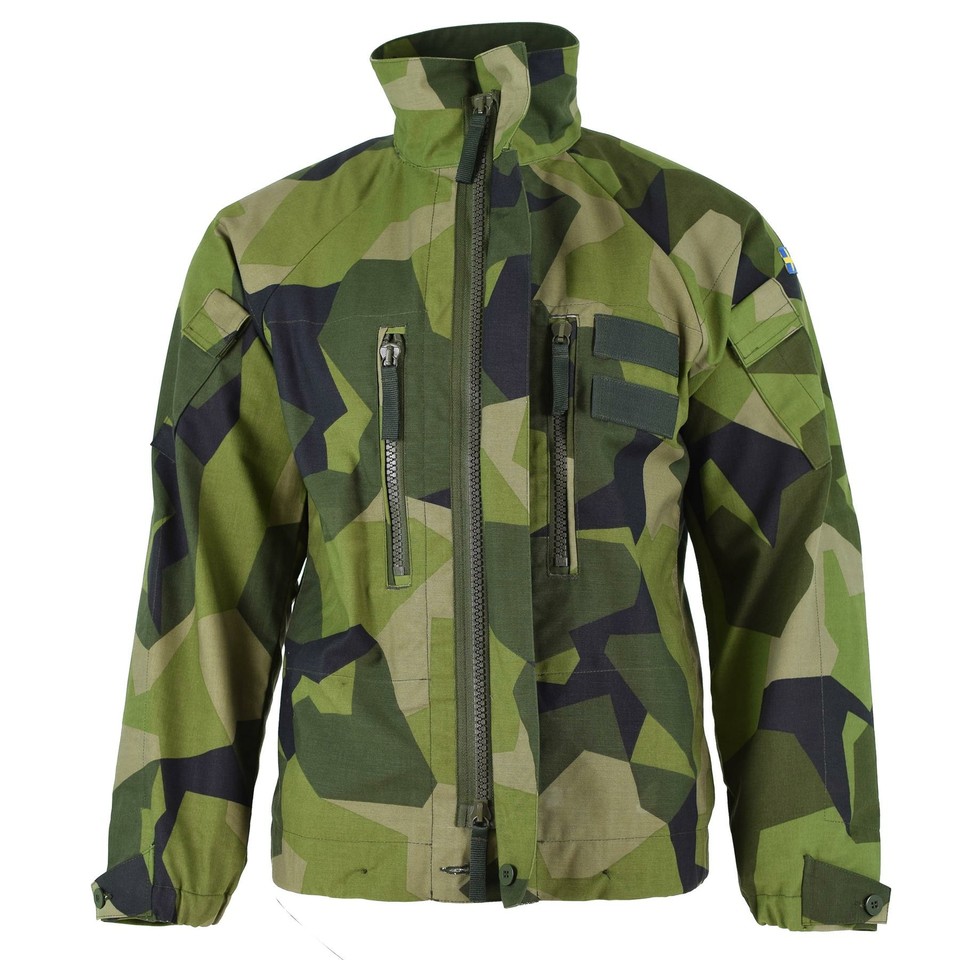 Original Swedish army M90 jacket splinter camouflage field combat ...