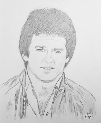 DALLAS PENCIL DRAWING 11X14 PATRICK DUFFY/BOBBY EWING ORIGINAL PORTRAIT ...
