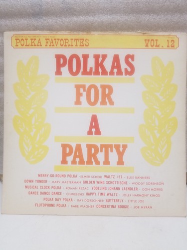 Polka Favorites Vol 12 Polkas for a Party LP cover only Recar Records ...