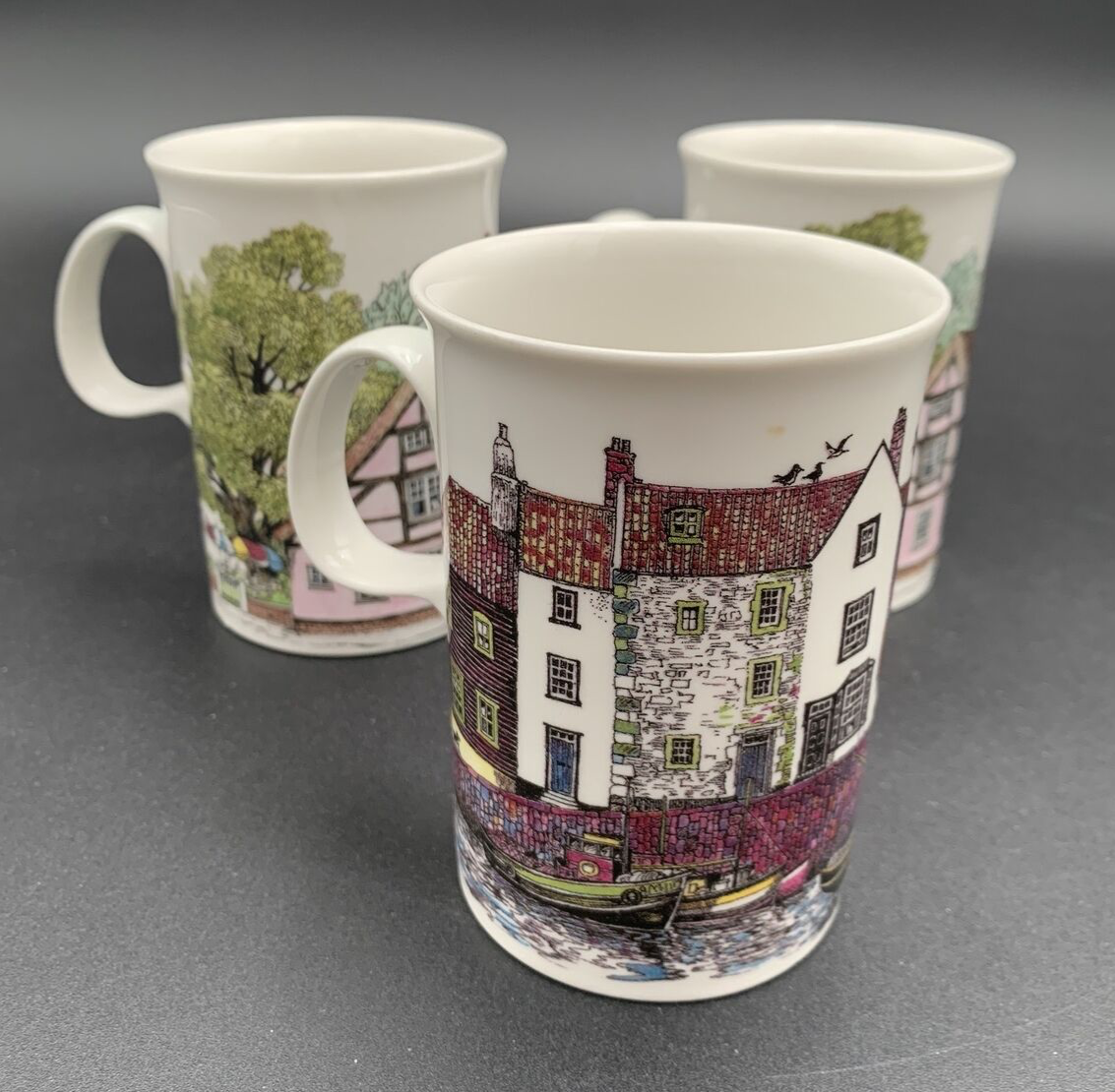 3 Dunoon Village Inn Mugs by Sue Scullard Made in Scotland | eBay
