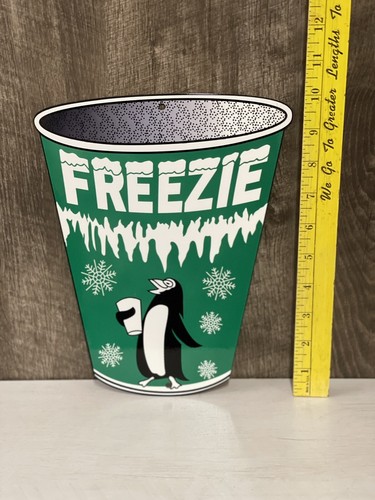 Freezie Frozen Drink Metal Sign Icee Slurpee Penguin Beverage Diner Gas ...