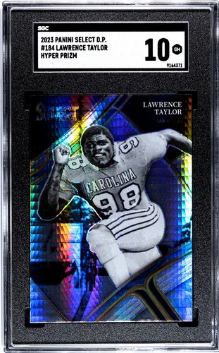 2023 Panini Select Draft #184 Lawrence Taylor HYPER PRIZM SGC 10 GEM ...