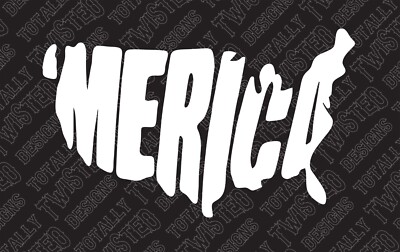 Merica United States vinyl decal sticker Car Truck patriotic America ...