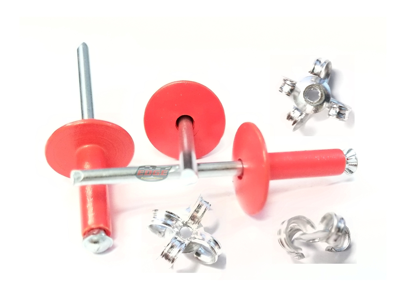 Red 3/16" Rivet Large Head Exploding Banana Peel Aluminum Pop Rivets 50 ...