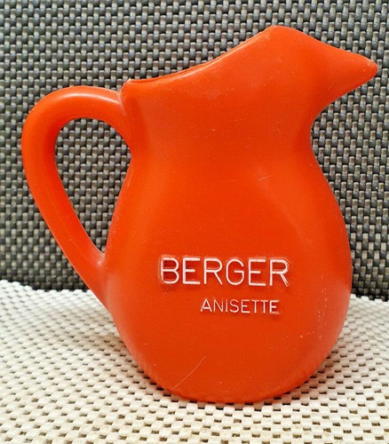 Vintage Red Plastic Advertising Pitcher Berger Made In France ...