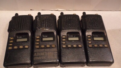Lot of 4 ICOM IC-F4S-4 440-470MHz UHF 4W Two Way Radios | eBay