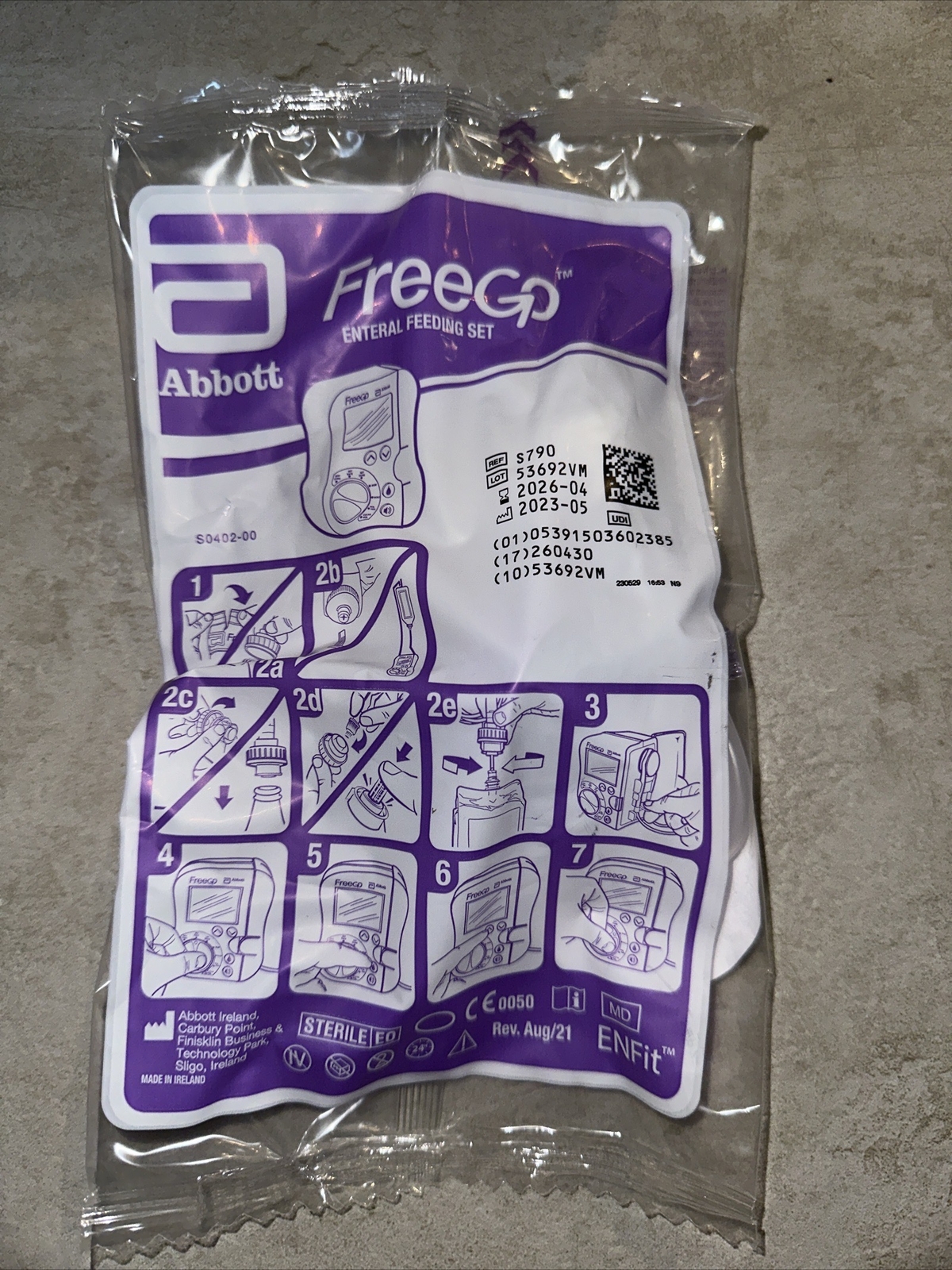 Set of 3 Abbott FREEGO Enteral Feeding Set - Pump Giving Set S790 for ...