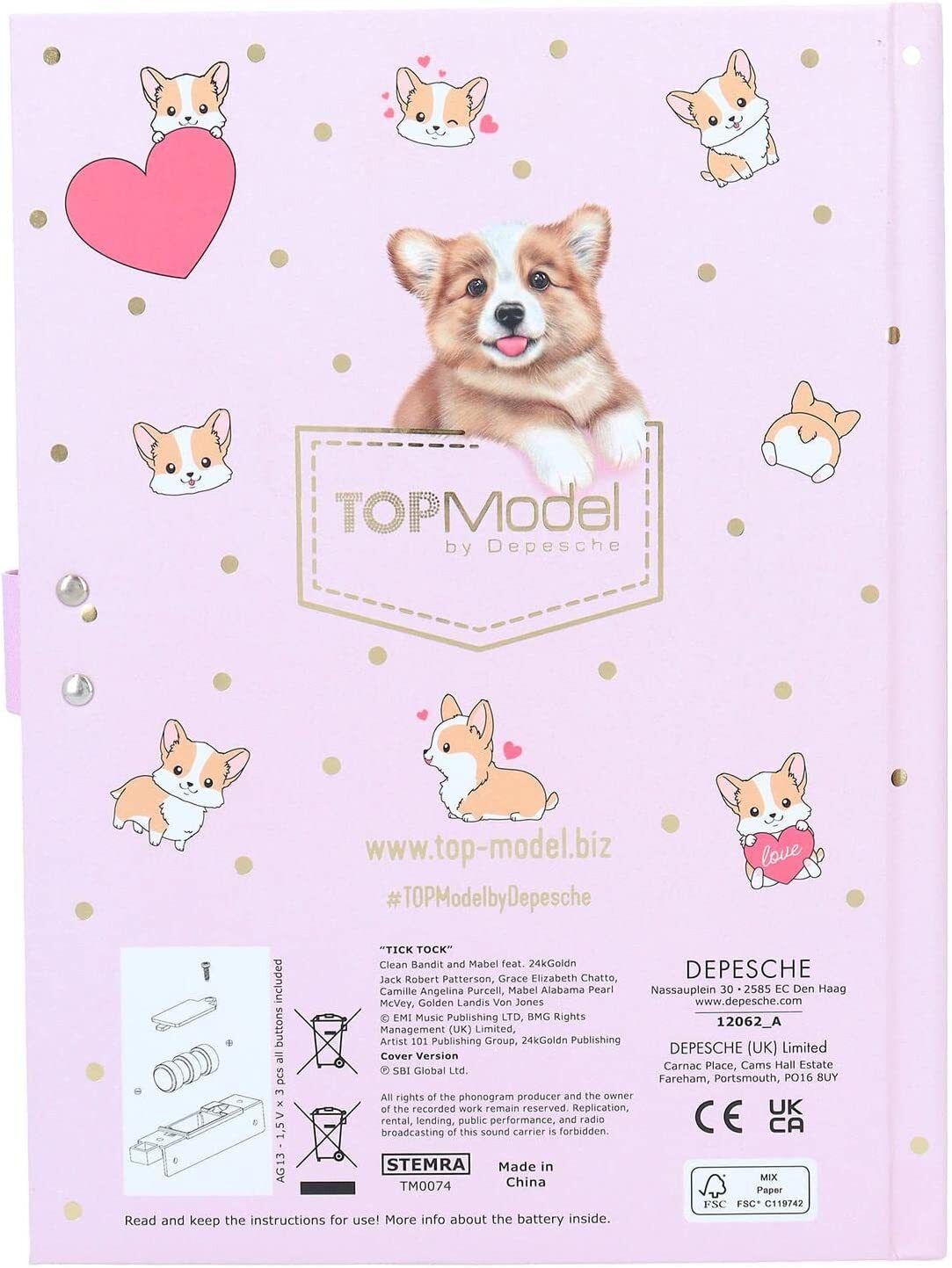 Depesche Top Model Diary With Code and Sound - Corgi for sale online | eBay