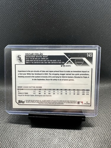 OSCAR COLAS 2023 TOPPS CHROME LOGOFRACTOR YELLOW ROOKIE #’rd /75 | eBay