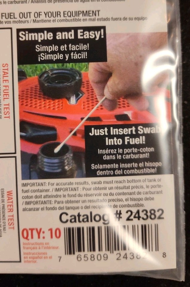 WIX 24382 Gasoline 2-in-1 Fuel Quality Test Kit . 10 Swab Kit . Easy ...