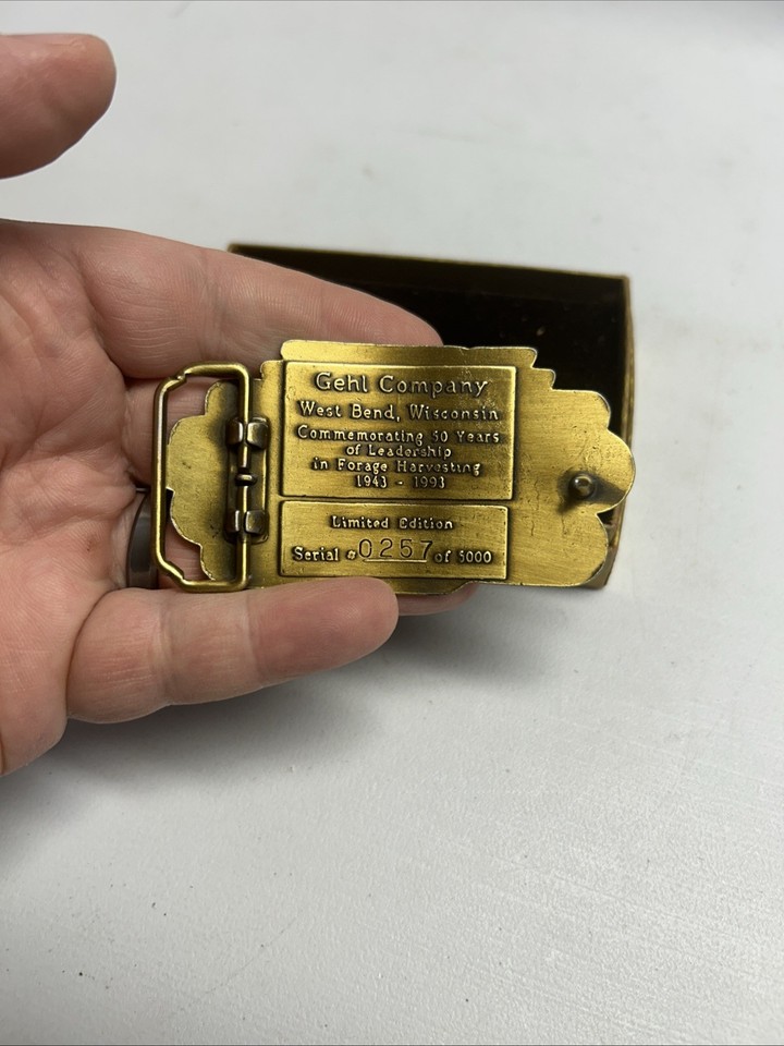 Limited Edition Gehl 50 Years of Forage Harvesting Belt Buckle #257/ ...