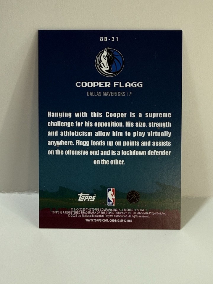 2025-26 Topps 8-Bit Ballers Cooper Flag Holofoil /25 Card 8B-31 | eBay